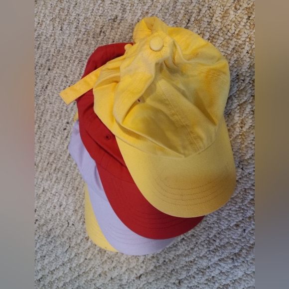 Vintage | Accessories | 2 Yellow Red 1 Lilac Purple Snap Back Womens ...